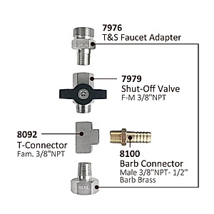 Faucet Adapter T&S installation kit, 7976KIT