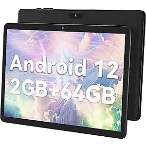 SGIN 10 Inch Tablets Tab Android 12 Tablet, 2GB RAM 64GB ROM, 5000mAh, 1280 * 800 Pixels Display, WiFi only, Dual Camera, Android Tablet for Kids, Google GMS Certified, Tablet PC