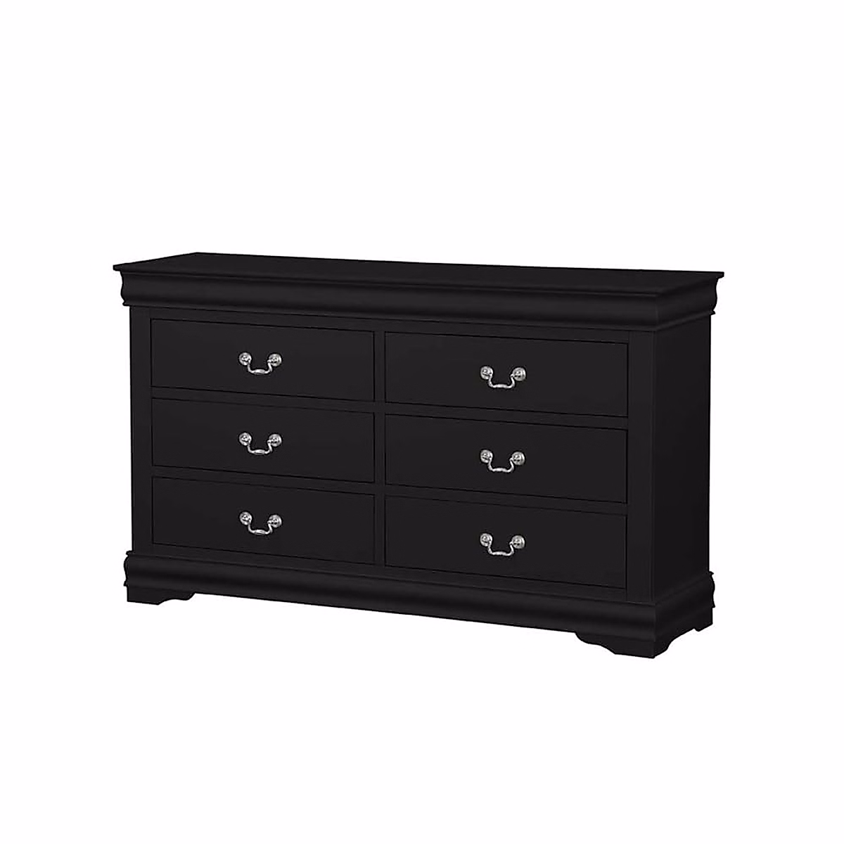Acme Louis Philippe III Wooden 6-Drawer Dresser in Black