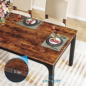 Tribesigns Dining Table for 6-8 Person, 78 inch Long Rectangular Kitchen Dining Table for Living Room and Dining Room, 78.7 x 27.5 x 29.5 Inches(Only Table)