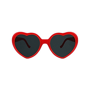 MIDEJACY Heart Shaped Sunglasses For Women,Trendy Heart Glasses Cute Retro Sun Glasses Taylor Cupid Party