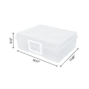 Naivees Photo Storage Case 4" x 6" Photo Storage Boxes Inner Photo Organizer Boxes Clear Plastic Picture Boxes Transparent Craft Keeper Photo Containers for Photos, Pictures,Art (8 Pack Inner Box)