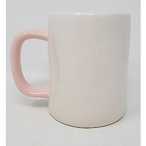 Rae Dunn #1 MOM Mug, With Pink Flowers and Handle, LL Coffee, Tea, Latte, Hot Drinks, Ceramic By Magenta, Mother's Day Birthday Holiday Gift, Gifts