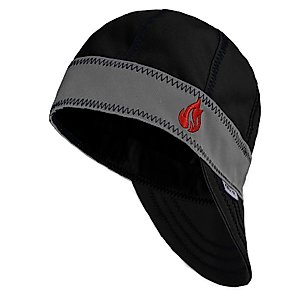 Knox Welding Caps for Men 7 5/8, 8 Panel Welder's Cap, Double Stitched, Cotton Duck Canvas, Deep Crown Design for Safety & Protection, Welder Caps (Black 7-5/8)