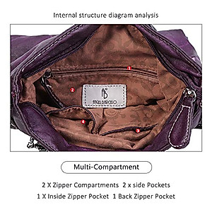 Angel Barcelo Crossbody Purses and Handbags for Women, Shoulder Purses for Girl Women Purple