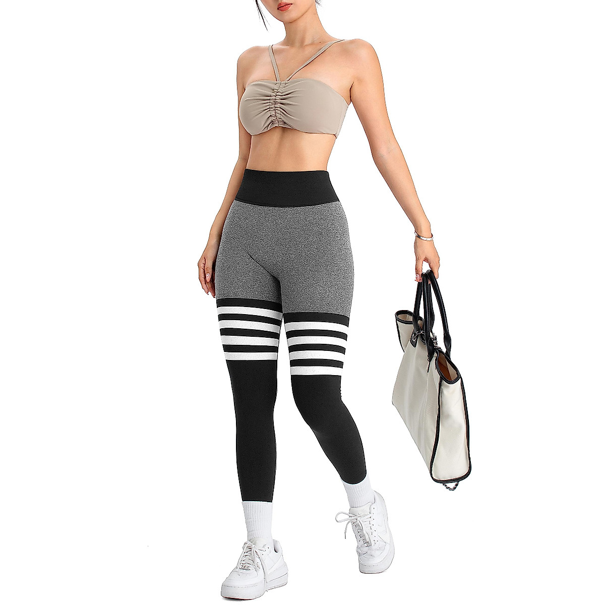 A AGROSTE Seamless Workout Leggings for Women Scrunch Butt Lifting Leggings Booty High Waisted Yoga Pants Gym Leggings