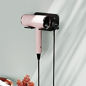 FUNTIN Hair Dryer Holder Wall Mount, Blow Dryer Organizer Wall Mounted,Hair Tool Organizer for Bedroom & Bathroom, Multi-Functional Hair Dryer Rack for Dyson Supersonic