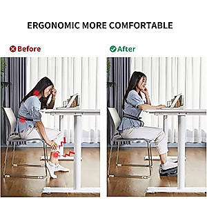 Eureka Ergonomic Tilt Adjustable Footrest, Foot Rest for Under Desk at Work with Massage Surface, Office Foot Rest Under Desk with 20 Degree Tilt No Locking, Metal Frame