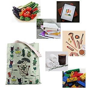 ZJXHPO The Legend Of Dad Tote Bag Zelda Korok Reusable Grocery Shopping Bag Zelda Shoulder Bag Korok Dad Handbag Gamer Gift (Green Tote)