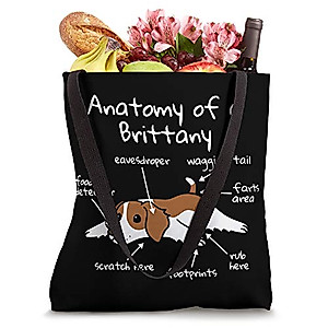 Anatomy Of A Brittany Spaniel Dog Tote Bag