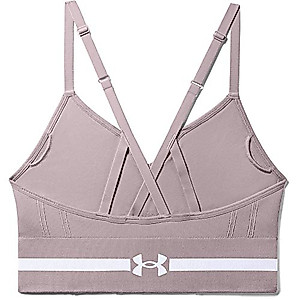 Under Armour Women's Seamless Low Long Bra , Dash Pink (667)/White , Medium