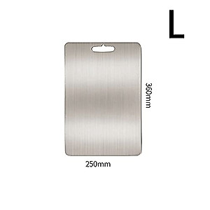 GULRUH Wood Cutting Boards for Kitchen, Stainless Steel Cutting Board Fruit Vegetable Meat Cutting Board Easy to Clean Cutting Board Practical Kitchen Tool Durable and Non-Greasy Kitchen Tool (Size :