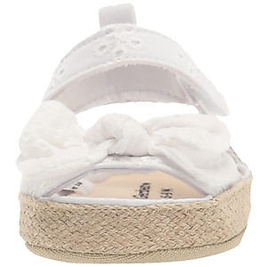 Gerber Baby Girls Espadrille Sandal Crib Shoe, Eyelet, 6 9 Months Infant
