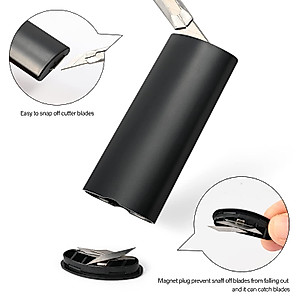 FOSHIO 2 Pack Razor Blade Disposal Container, Snap off Blades Safely Dispose of Used Blade Case Black Magnetic Storage Box