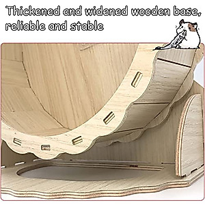 Hamiledyi Hamster Wheels Wooden Small Pets Exercise Wheel Silent Hamster Running Wheel Mouse Running Spinner Wheel for Gerbil Mice Guinea Pigs Dwarf Syrian Hamster (8.26in)