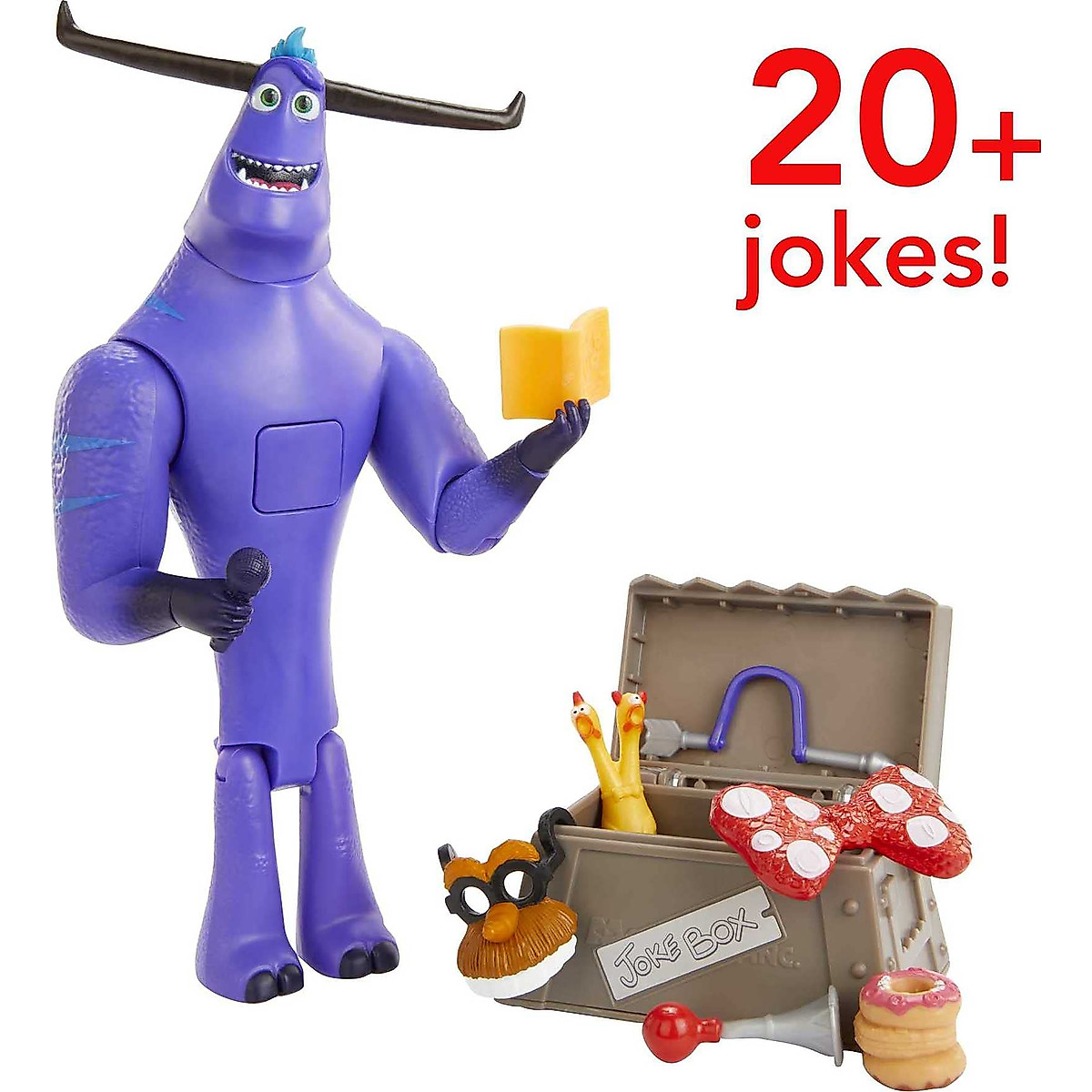 Mattel Monsters at Work Tylor Tuskmon The Jokester Feature Figure Talking Interactive Disney Plus Character Toy with Accessories, Posable Authentic Look & Sound, Kids Ages 3 Years & Up