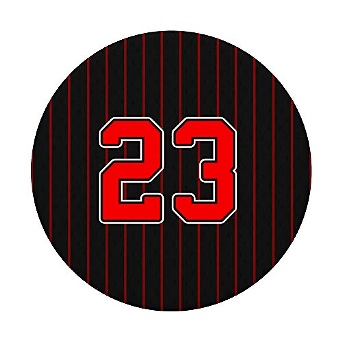 Basketball Legend #23 Black and Red Pinstripe