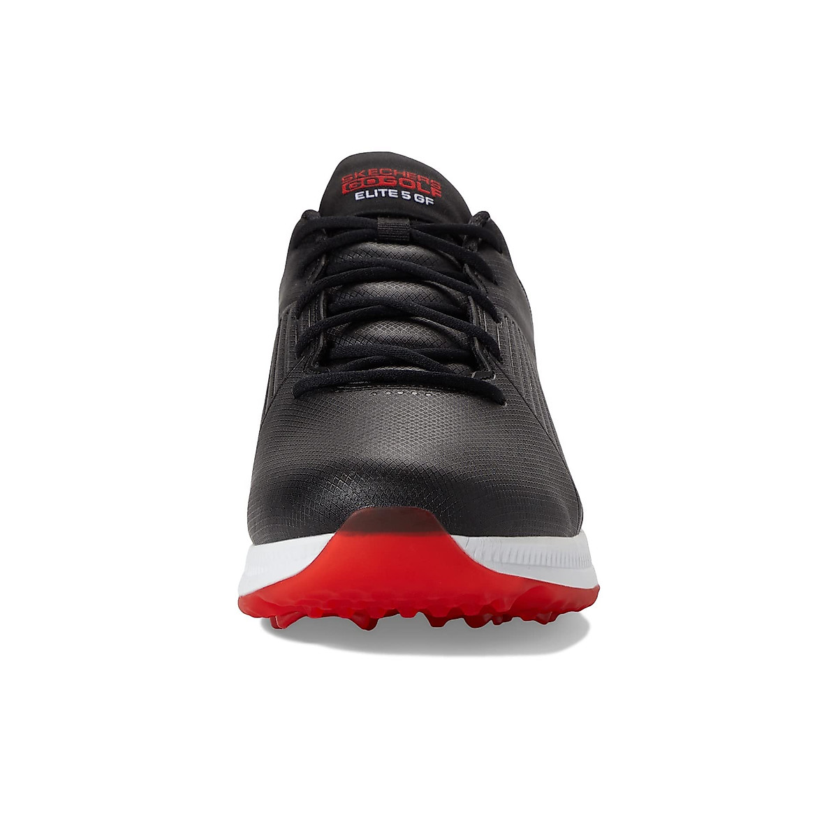 Skechers Men's Elite 5 Arch Fit Waterproof Golf Shoe Sneaker, Black/Red, 10.5 Wide