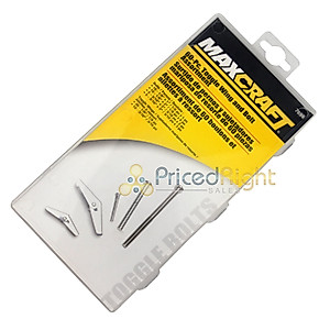 Maxcraft 7698 Toggle Wing and Bolt Assortment, 60-Piece