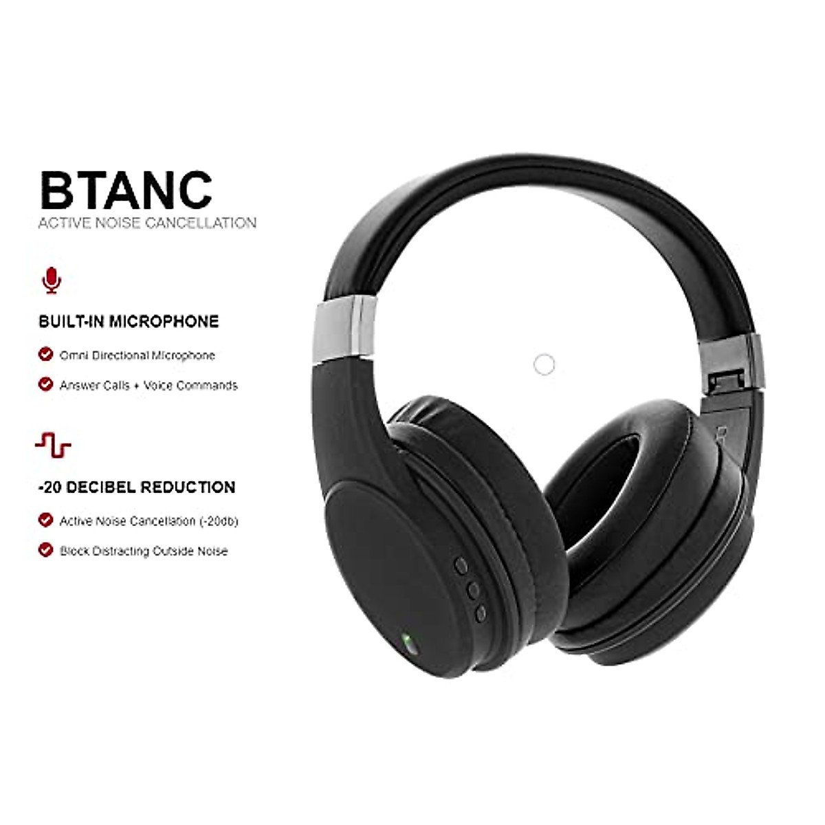 BTANC Sentry Noise Cancel Bluetooth Headphones