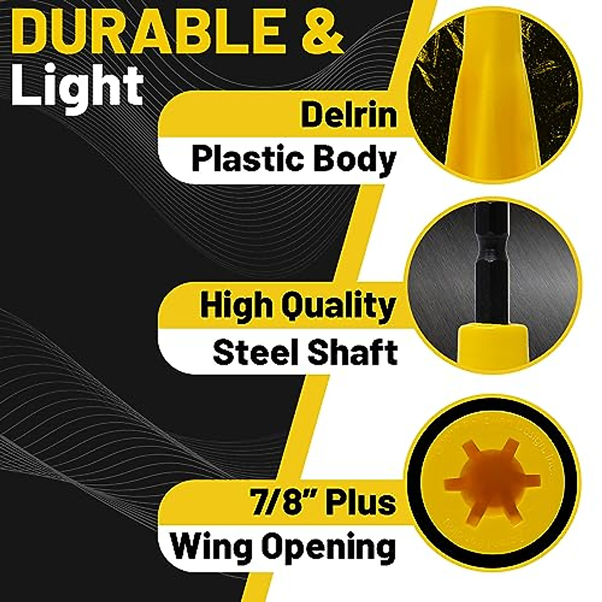 Rack-A-Tiers Nut Blaster - Tighten Wire Nuts with Drill, Universal Wire Connector Drill Bit Attachment, Twist Wire Nuts with Your Drill (XL) (72101)