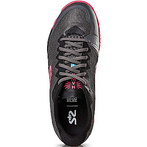 Salming Women's Hawk Squash/Handball Indoor Sports Shoes, Gunmetal/Pink, 9