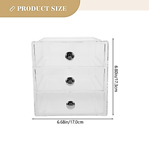 Cabilock Drawer Storage Box Box make up drawer desktop drawers organizer desktop storage box with drawer cosmetic display case Acrylic Storage rack jewelry trash box drawers Facial mask