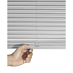 CHICOLOGY Blinds for Windows , Mini Blinds , Window Blinds , Door Blinds , Blinds & Shades , Camper Blinds , Mini Blinds for Windows , Horizontal Window Blinds , Gloss Gray, 48"W X 48"H