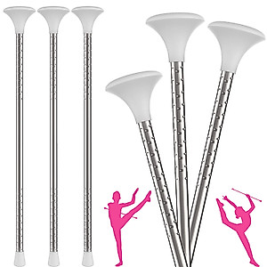 ABOAT 21" White Baton Twirling Marching Batons Mini Shaft Baton Cheerleader Dance Baton (21 inch 2Pack, White)