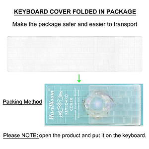Silicone Keyboard Cover Skin for iMac Wired USB Keyboard with Numeric Keypad MB110LL/B (A1243) US Layout Protector Skin Accessories Transparent