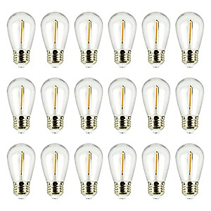 Newhouse Lighting S14LED18 Outdoor Weatherproof S14 String Light Bulbs, 18 Count (Pack of 1)