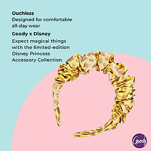 GOODY Ouchless Headband For All Hair Types - Disney Princess, Tiana - Comfort Fit for All-Day Wear - Beautiful Design for Instant Style - Pain-Free Hair Accessories for Women, Men, Boys & Girls