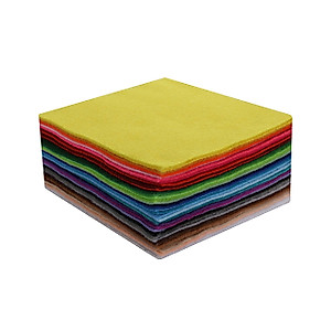 Felt Sheets - Multi Color Variety Pack - 40 Pieces - 15 cm x 15 cm (6 inches x 6 inches) - Felt Pieces - Felt Squares - 1.4mm Thickness - Soft Felt - DIY Fabric Squares