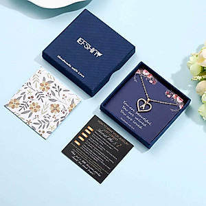 IEFSHINY Initials Letter Necklace for Girls Women, 14k Gold Plated K Letter Big Necklaces for Women CZ Pendant Necklace with Initials for Women Teen Girls Jewelry Teenage Mothers Day Valentines Gift