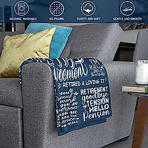 Retirement Gifts for Women/Men, Retirement Gifts for Women/Men, Funny Farewell Retirement/Retired Gifts for Coworkers, Going Away Gift, Goodbye Gifts for Coworkers Leaving Gift Blanket 60x50 in
