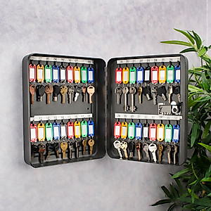 BARSKA 36 Position Key Safe with Combination Lock Black, Medium