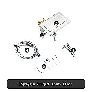 MINJING Handheld Bidet Sprayer for Toilet Brass Chrome Baby Cloth Diaper Sprayer with Toilet Paper Holder for Hot and Cold Water Portable Bidet Faucet with Bidet Hose for Feminine Wash