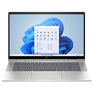 HP Envy x360 2-in-1 2023 Business Laptop 15.6" FHD IPS Touchscreen 10-Core Intel i5-1335U 8GB LPDDR5 512GB SSD Iris Xe Graphics Thunderbolt 4 Wi-Fi 6 Backlit Keyboard Windows 11 Pro w/ONT 32GB USB