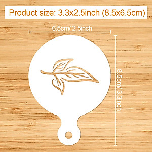 Konsait 20 Pack Cake Stencil Templates Decoration, Reusable Cake Cookies Baking Painting Journal Mold Tools, Dessert, Coffee Decorating Leaves Butterfly Flowers Bird Dragonfly for DIY Craft Decor