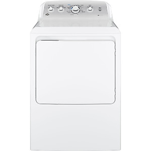 GE GTD45EASJWS Aluminized Alloy Drum Electric Dryer with HE Sensor Dry, 7.2 Cu. Ft. Capacity, White