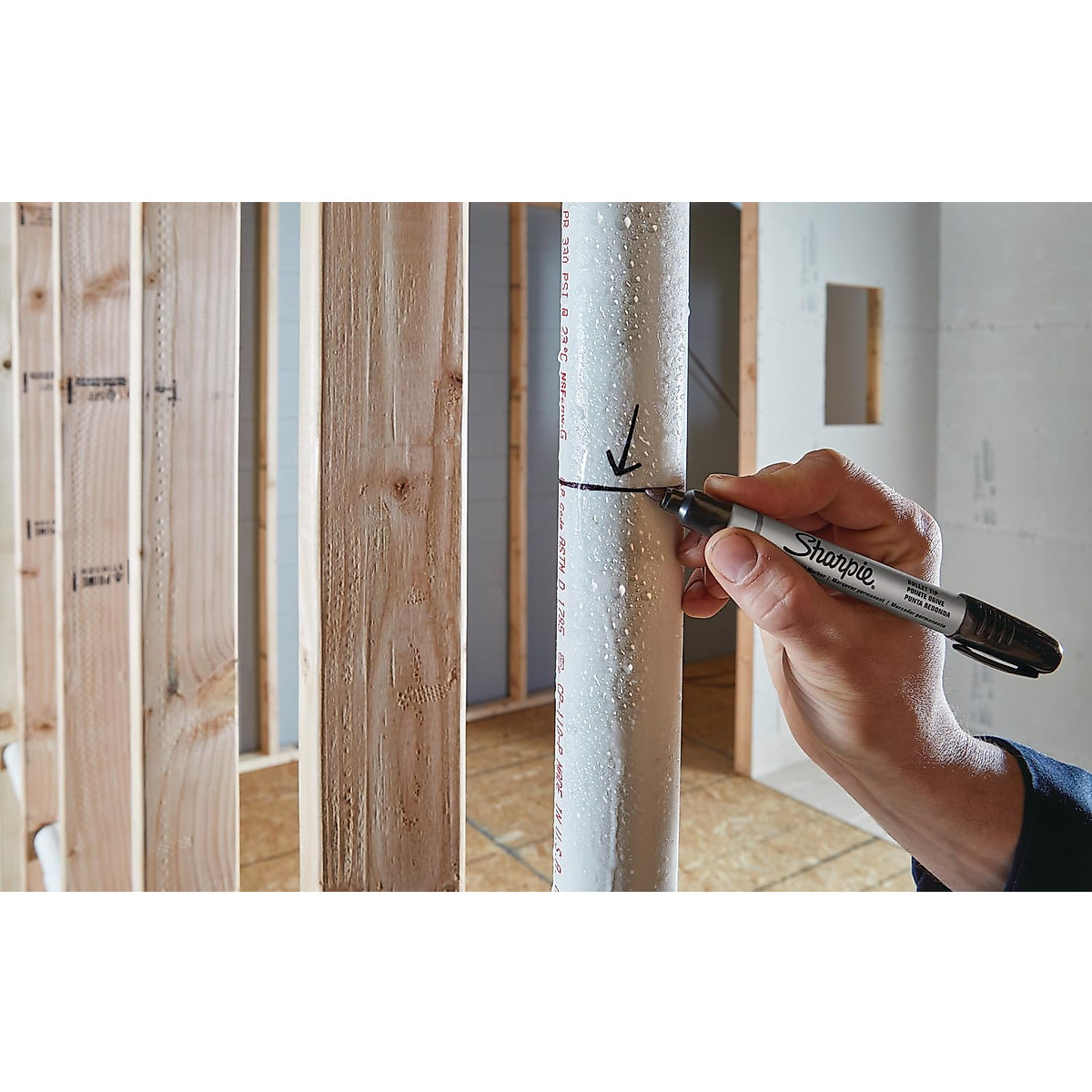 Sharpie Metal Barrel Permanent Markers, Bullet Tip, Black, 12 Count