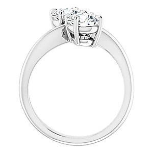 925 Silver,10K/14K/18K Solid White Gold Handmade Engagement Ring 3 CT Round Cut Moissanite Diamond Solitaire Wedding/Gorgeous Gift for/Her Wife Rings