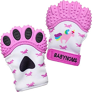 BabyNoms ® Teething Mitten | Pink Unicorn Teething Paw