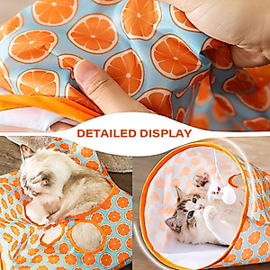 Cat Tunnel Bag Toy, 2024 New Tunnel Bored Cat Pet Toys Cat Tunnels for Indoor Cats, Funny Portable Interactive Kitten Play Toy, Crinkle Paper Collapsible Cat Drill Sleeping Bag with Mouse Toy (#A1)
