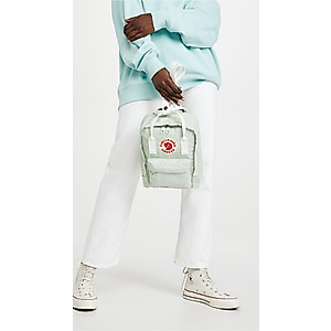 Fjallraven Women's Kanken Mini Backpack, Mint Green/Cool White, One Size