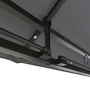 10 X 10ft Hardtop Gazebo, Double Roof Gazebo with Nettings, Outdoor Steel Frame Vertical Stripes Roof Permanent for Patio, Backyard, Lawns,Grey