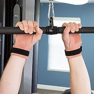 KAYANA 3 Hole Leather Gymnastics Hand Grips - Palm Protection and Wrist Support for Cross Training, Kettlebells, Pull ups, Weightlifting, Chin ups, Workout, & Exercise (Black, Small)