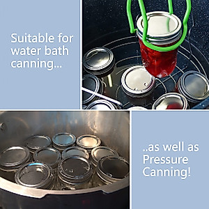 Canning Lids for Ball, Kerr Jars - Split-Type Metal Mason Jar Lids for Canning - Food Grade Material, 100% Fit & Airtight for Wide Mouth Jars (86mm Wide Mouth（100 Pcs）)