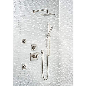 Delta Faucet Vero 3-Setting Shower Handle Diverter Trim Kit, Diverter Valve Trim Kit Brushed Nickel, 3 Way Shower Diverter, Delta Diverter Trim, Stainless T11853-SS (Valve Not Included)