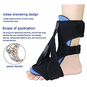 VIDECOR Plantar Fasciitis Relief Night Splint, Upgraded Foot Drop Orthotic Brace Ankle Braces for Men Women, Adjustable Night Splint for Plantar Fasciitis Arch Foot Pain,A